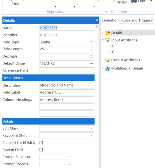 2 2 3 Field Definition Tab